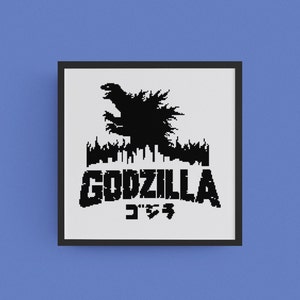 Godzilla Cross Stitch Pattern Embroidery Monster Cross - Etsy