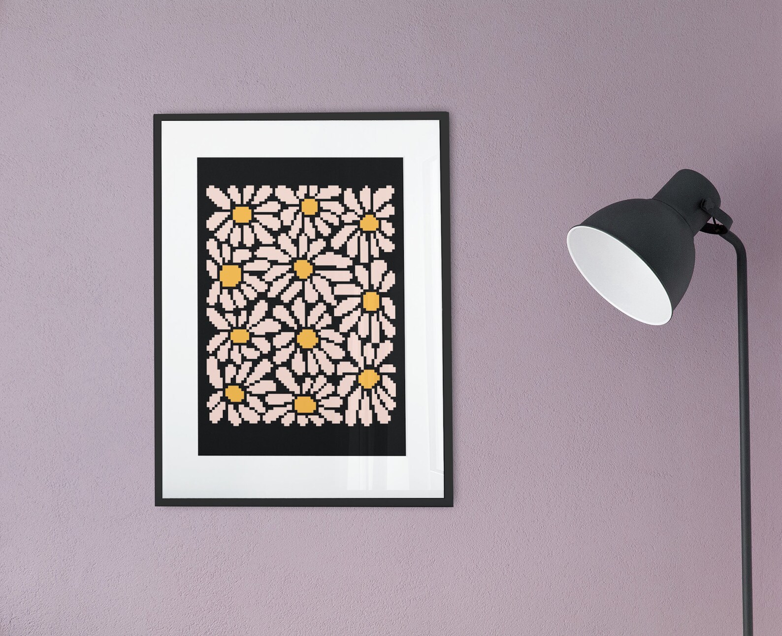 Groovy Daisies Cross Stitch Pattern, Floral 70s Modern Embroidery DIY ...