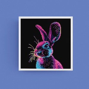Enchanted Rabbit Cross Stitch Pattern: Magic Forest Animal Embroidery ...