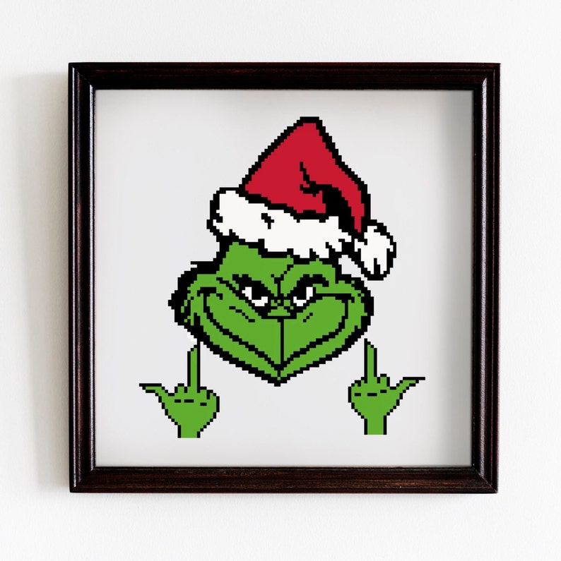 Grinch Cross Stitch Pattern Christmas Cross Stitch Digital - Etsy