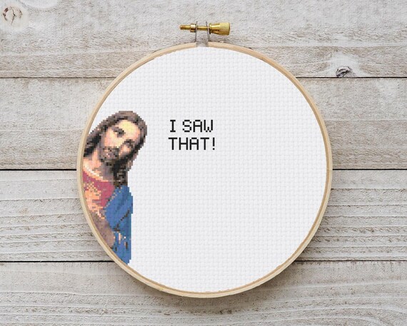 Weird Jesus Cross Stitch
