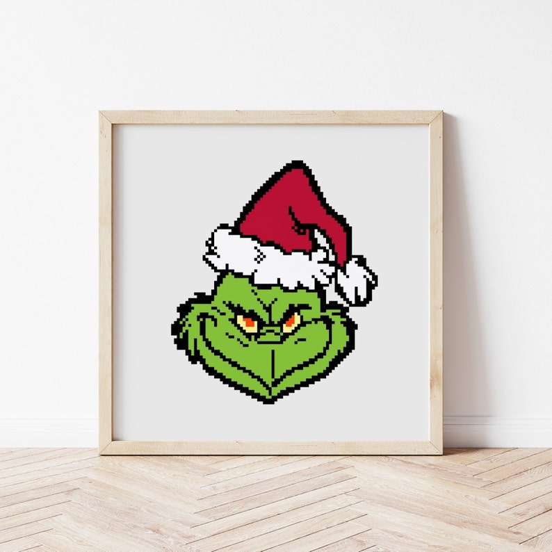 Grinch Cross Stitch Pattern Holiday Cross Stitch Chart - Etsy