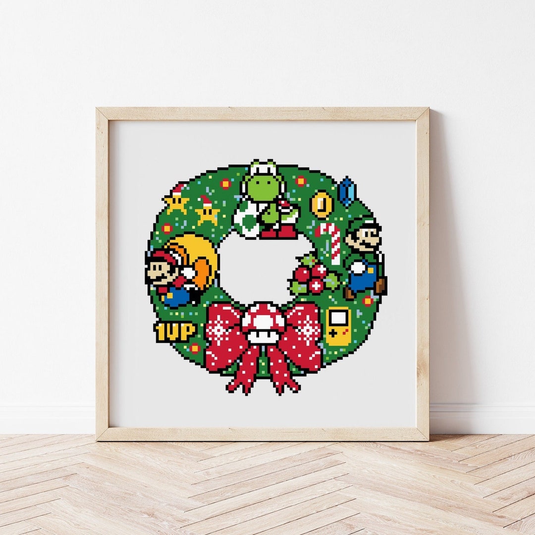 Super Mario Cross Stitch Pattern, Digital Download PDF, Christmas Cross ...