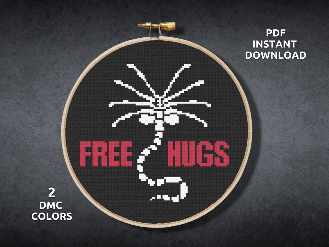 Facehugger Cross Stitch Pattern, Alien Cross Stitch Chart, Horror Cross ...