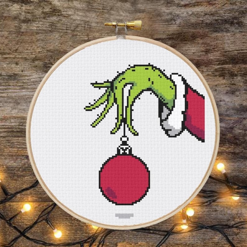 Set of 3 Christmas Grinch Cross Stitch Patterns, Christmas Cross Stitch ...