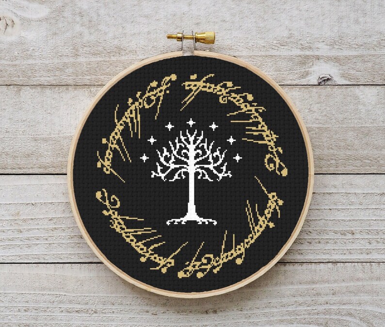 Tree of Gondor Cross Stitch Pattern Lord of the Rings Cross - Etsy