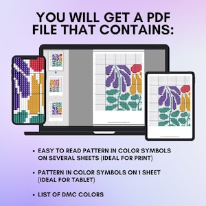 Enchanted Moon Cross Stitch Pattern, Sky Cross Stitch, Floral Cross ...