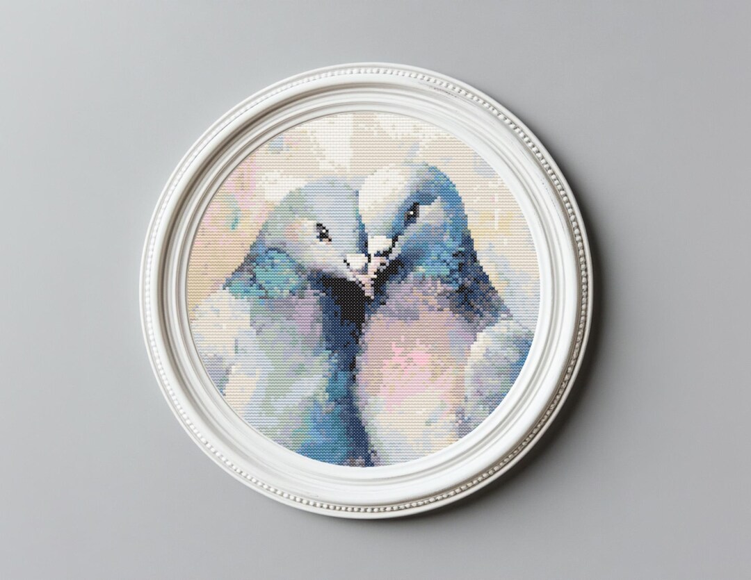 Doves in Love Cross Stitch Pattern, Marriage Cross Stitch, Engagement ...
