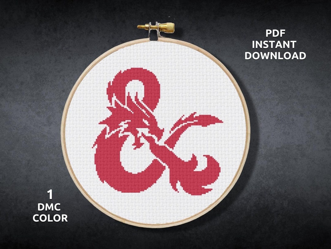 Dungeons and Dragons Cross Stitch Pattern, D20 Dice Cross Stitch PDF ...