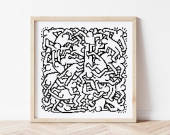 Keith Haring Cross Stitch - Etsy