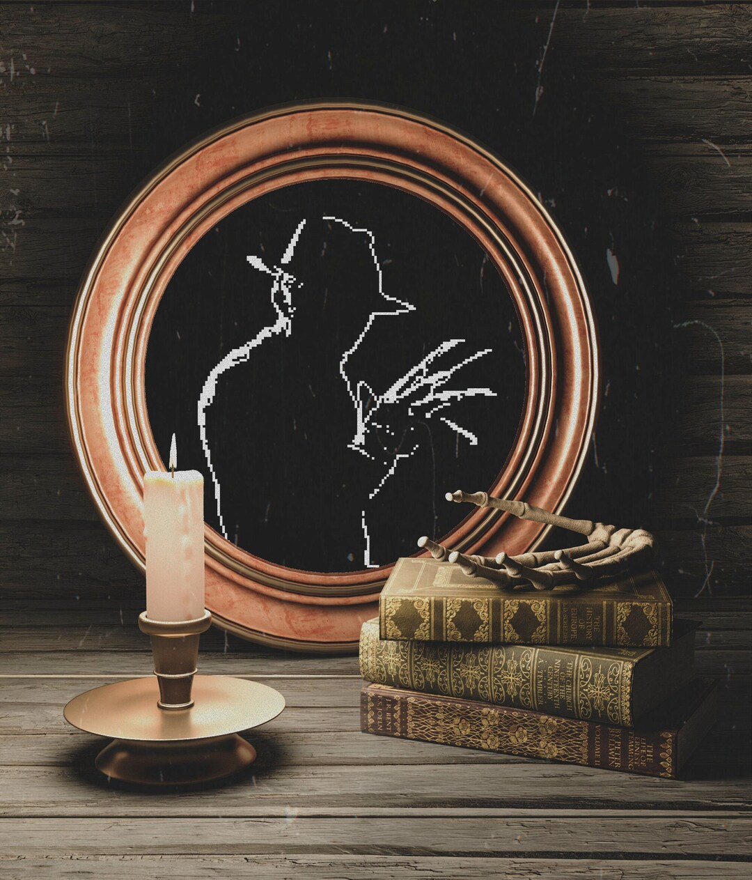 Scary Cross Stitch Pattern, Horror Cross Stitch Chart, Halloween Cross ...