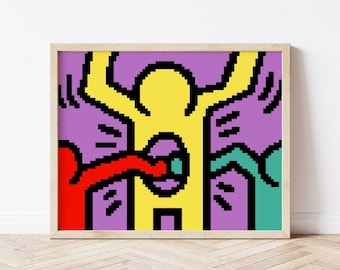 Keith Haring Cross Stitch - Etsy