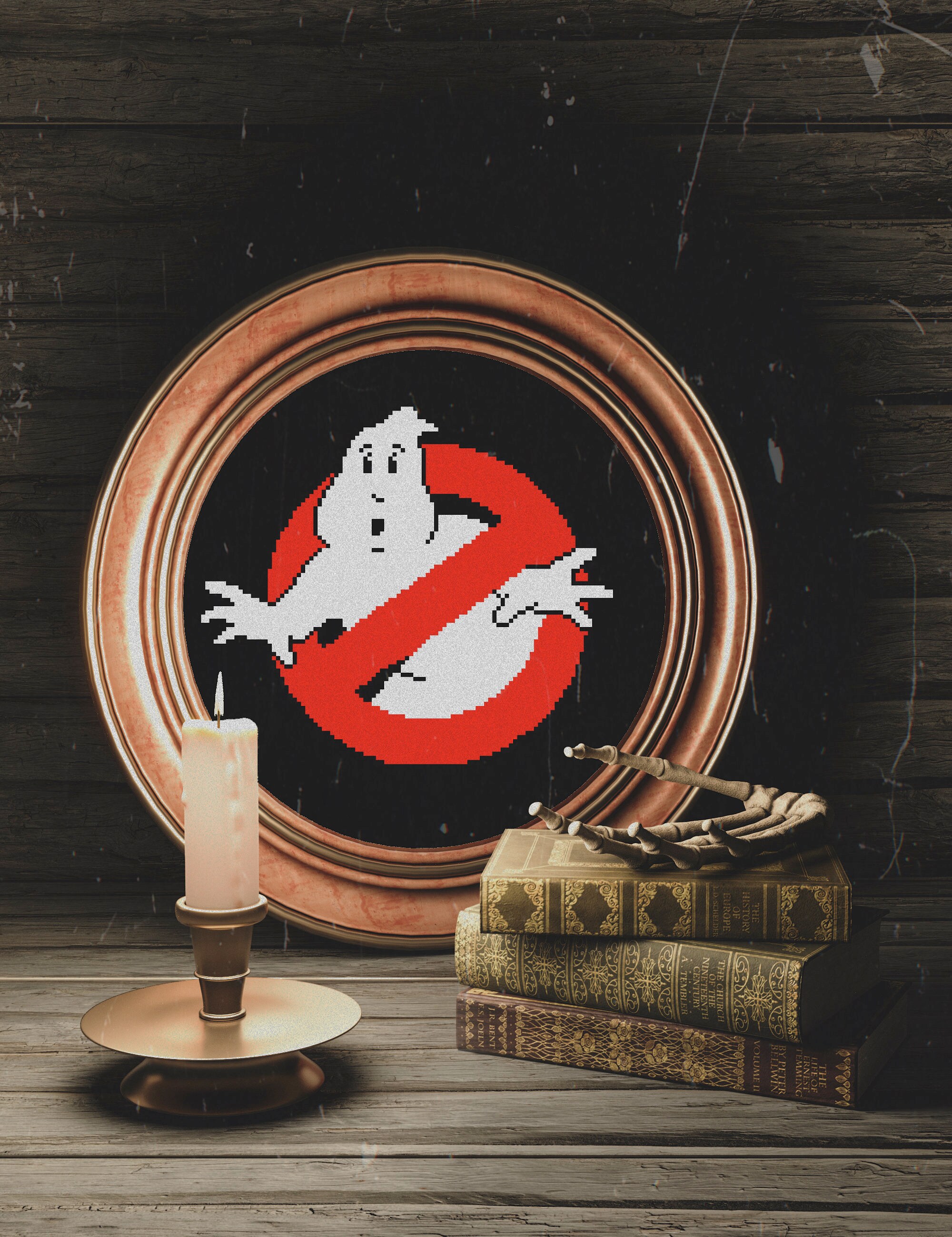 Set of 2 Ghost Cross Stitch Pattern Spooky Cross Stitch - Etsy