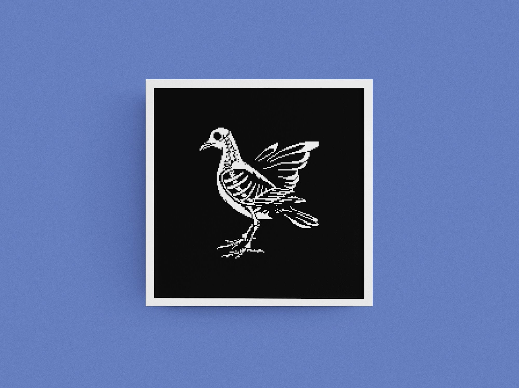 Pigeon Skeleton Cross Stitch Pattern: Gothic Embroidery DIY (digital ...