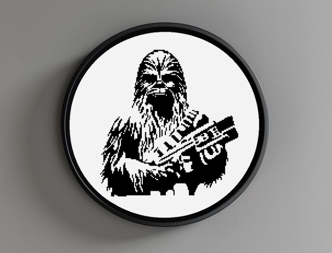 Chewbacca Cross Stitch Pattern: Sci-fi Star Wars Embroidery DIY ...