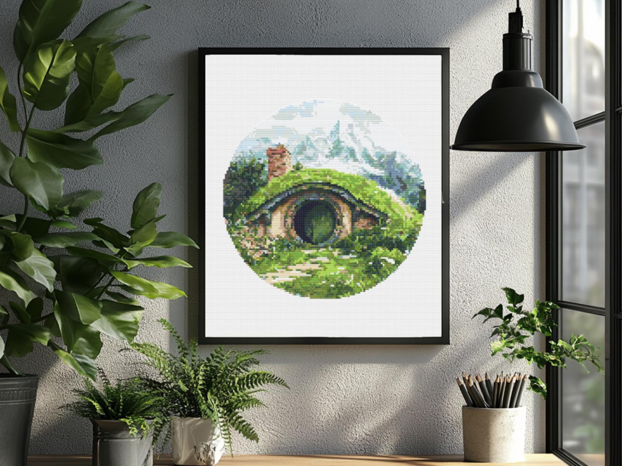 Hobbit Home Cross Stitch Pattern, Tolkien LOTR Embroidery DIY (PDF ...