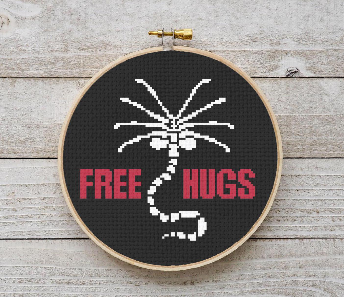 Facehugger Cross Stitch Pattern, Horror Xenomorph Alien Movie ...