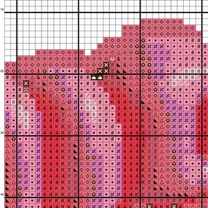 Awesome Cross Stitch Pattern, Groovy Cross Stitch Chart, Letters Cross ...