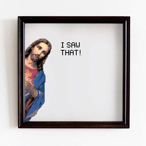 Weird Jesus Cross Stitch
