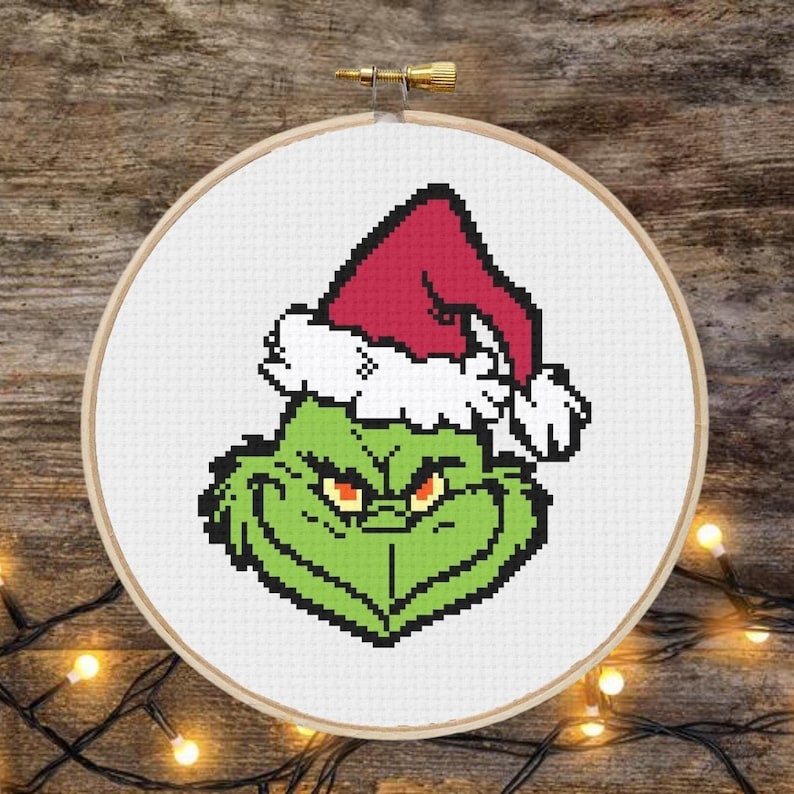 Grinch Christmas Cross Stitch Pattern Set, Holiday Christmas - Etsy