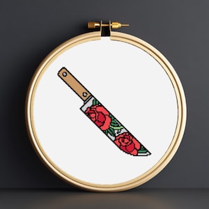 Traditional Tattoo Cross Stitch Pattern, Dagger Cross Stitch PDF ...