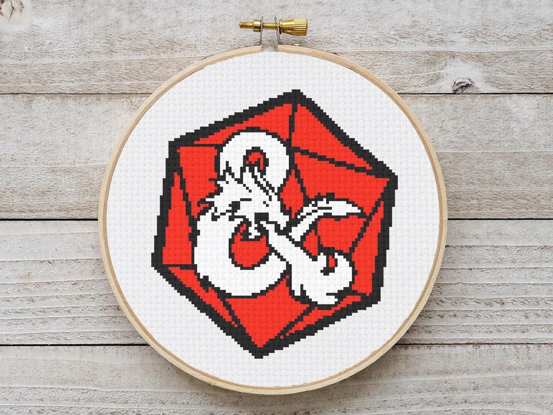 Dungeons and Dragons Cross Stitch Pattern, D20 Cross Stitch Pattern PDF ...