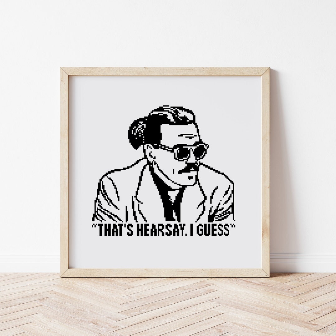 Johnny Depp Hearsay Meme Cross Stitch Pattern - Etsy