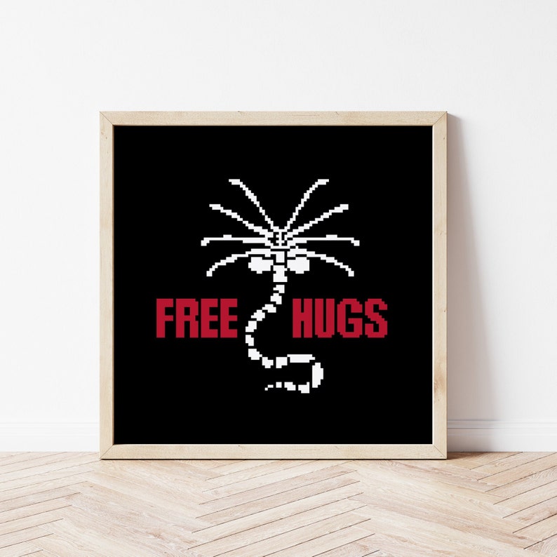 Facehugger Cross Stitch Pattern, Horror Xenomorph Alien Movie ...