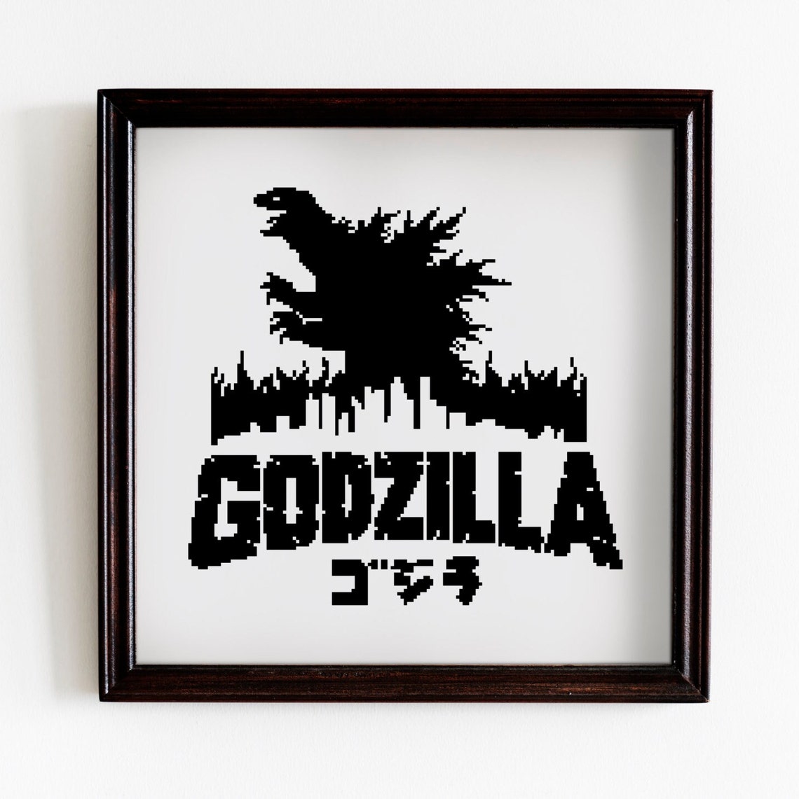 Godzilla Cross Stitch Pattern Embroidery Monster Cross - Etsy