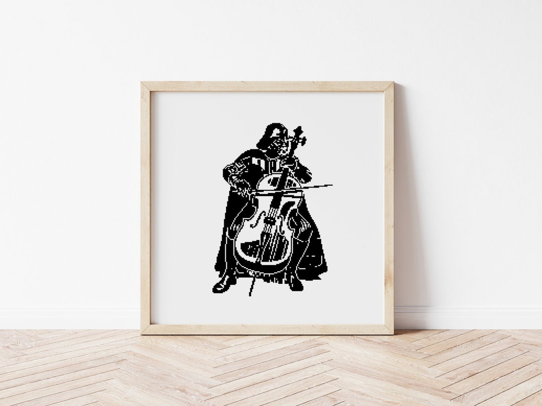 Darth Vader Playing Cello Cross Stitch Pattern, Star Wars Cross Stitch ...