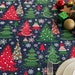 Christmas Linen Tablecloth, Xmas Gift, Christmas Decor, Runner, Pine ...