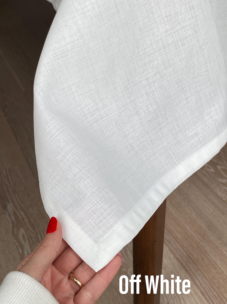 Linen Look Tablecloth: Custom Size, Natural & Elegant Look - Etsy