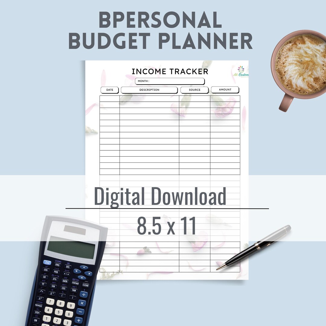 Income Tracker Printable, Finance Planner, Finance Tracker, Personal ...