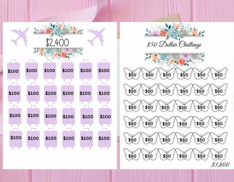 PRINTABLE SAVING CHALLENGE. - Etsy