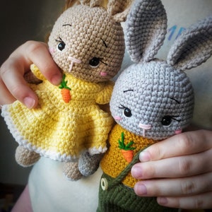Crochet Pattern Rabbit Amigurumi, PDF Tutorial in English, Crochet ...