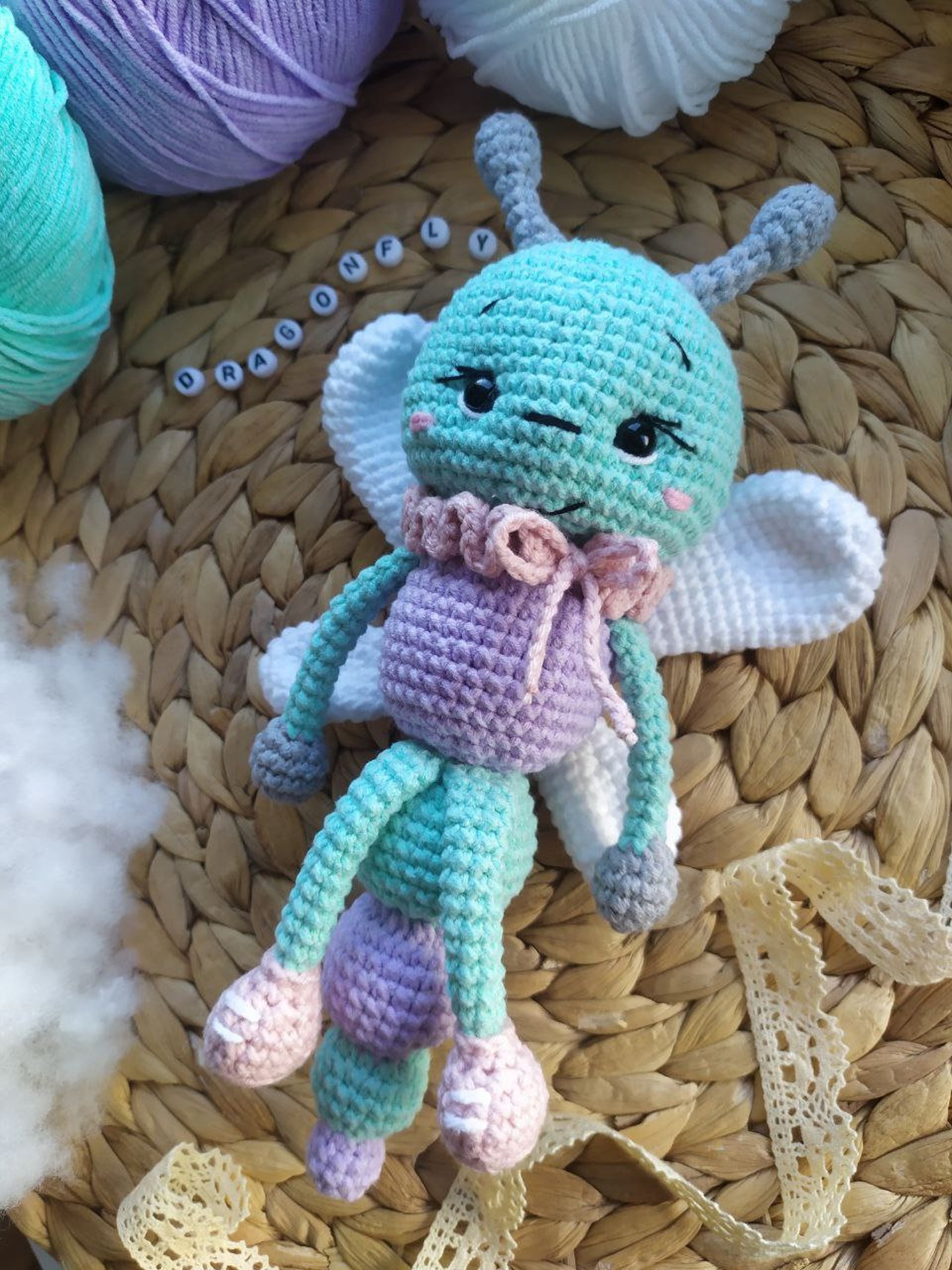 Dragonfly Crochet Pattern Amigurumi Dragonfly Pattern Handmade Toy