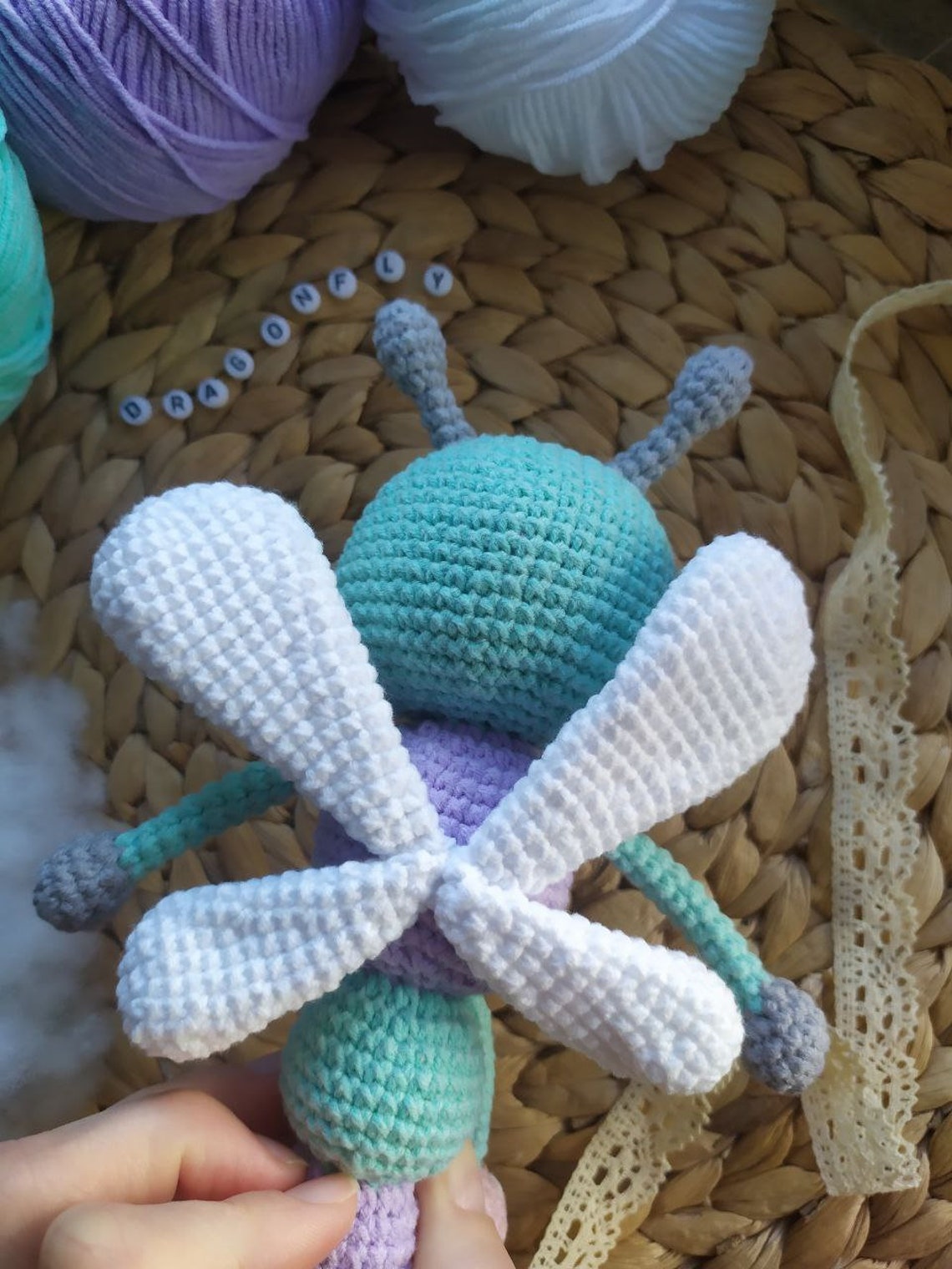 Dragonfly Crochet Pattern Amigurumi Dragonfly Pattern Handmade Toy ...