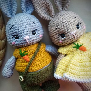 Crochet Pattern Rabbit Amigurumi, PDF Tutorial in English, Crochet ...