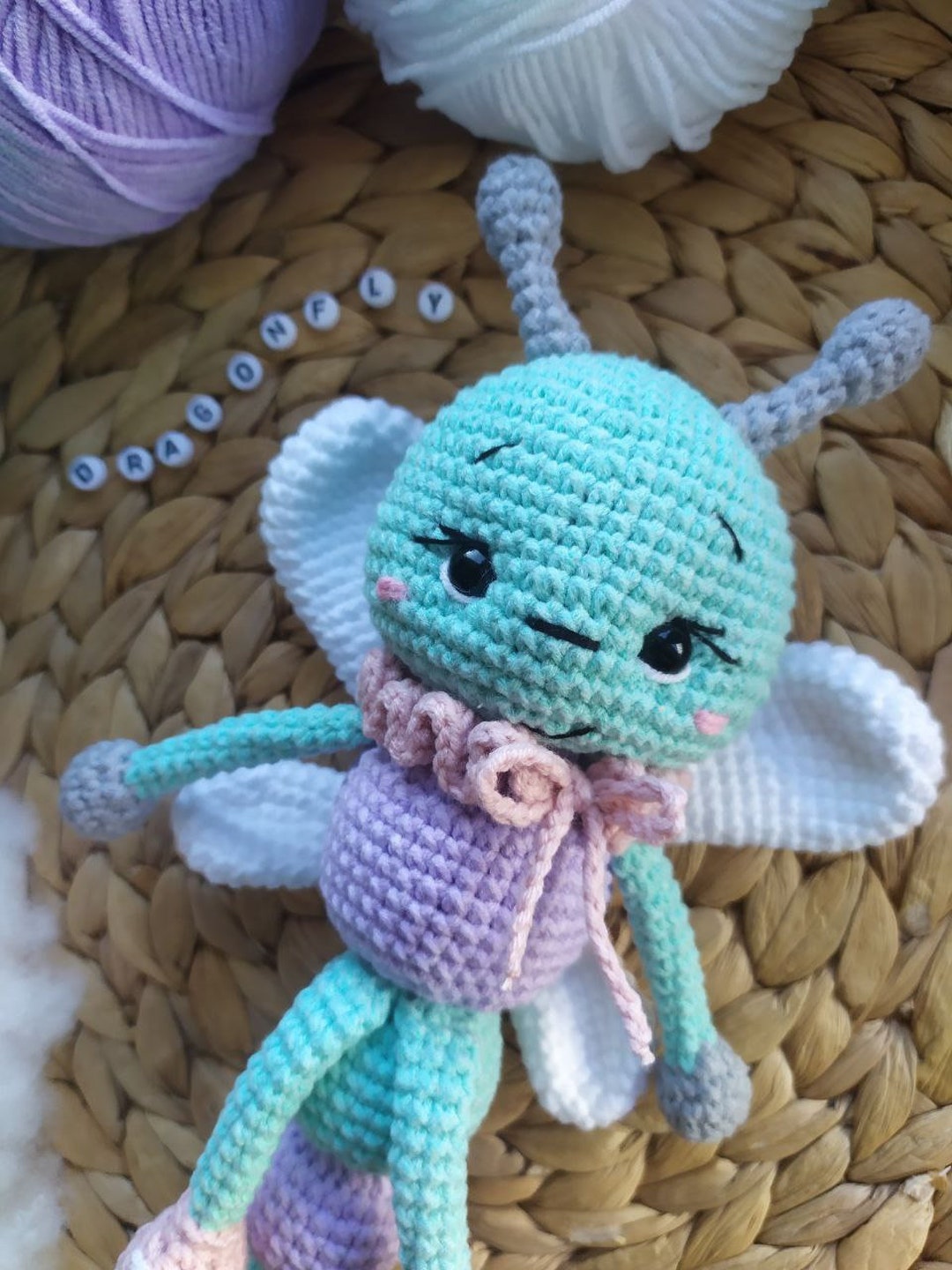 Dragonfly Crochet Pattern Amigurumi Dragonfly Pattern Handmade Toy ...