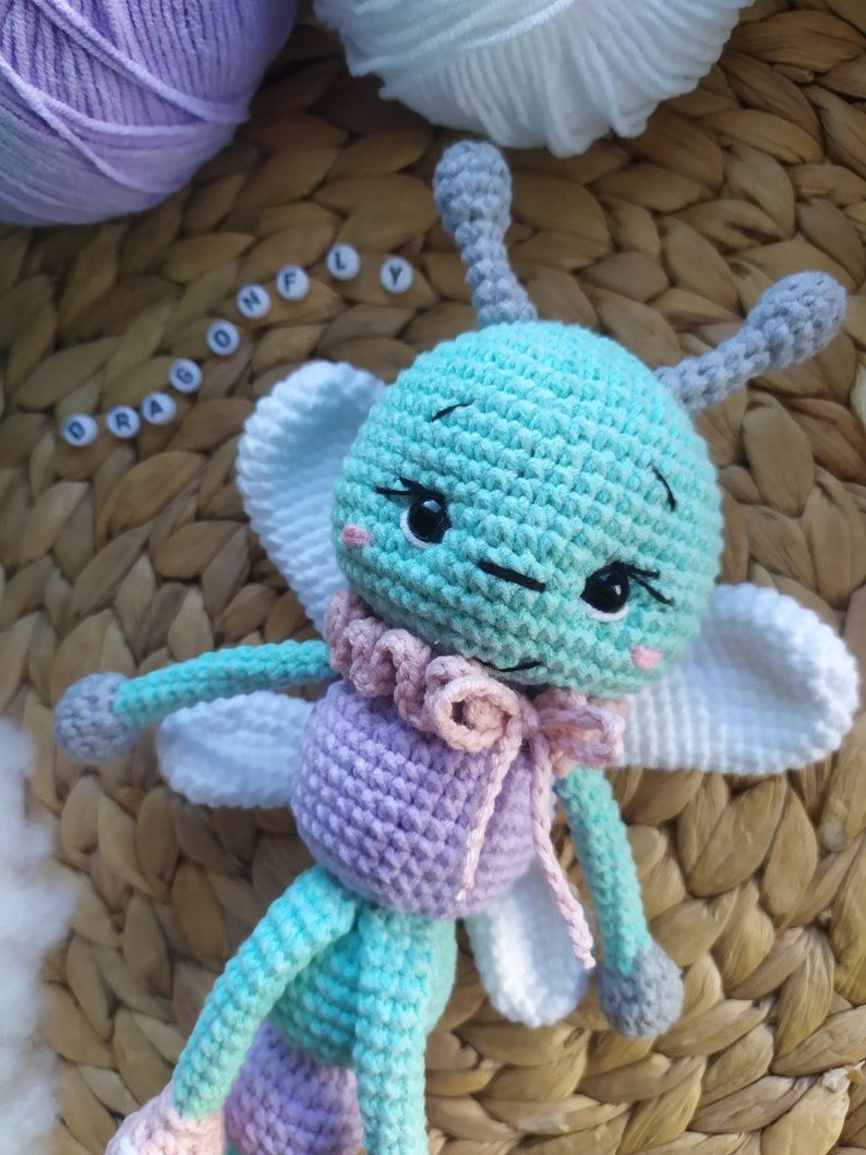 Dragonfly Crochet Pattern: Amigurumi Insect Toy (PDF Digital Pattern ...