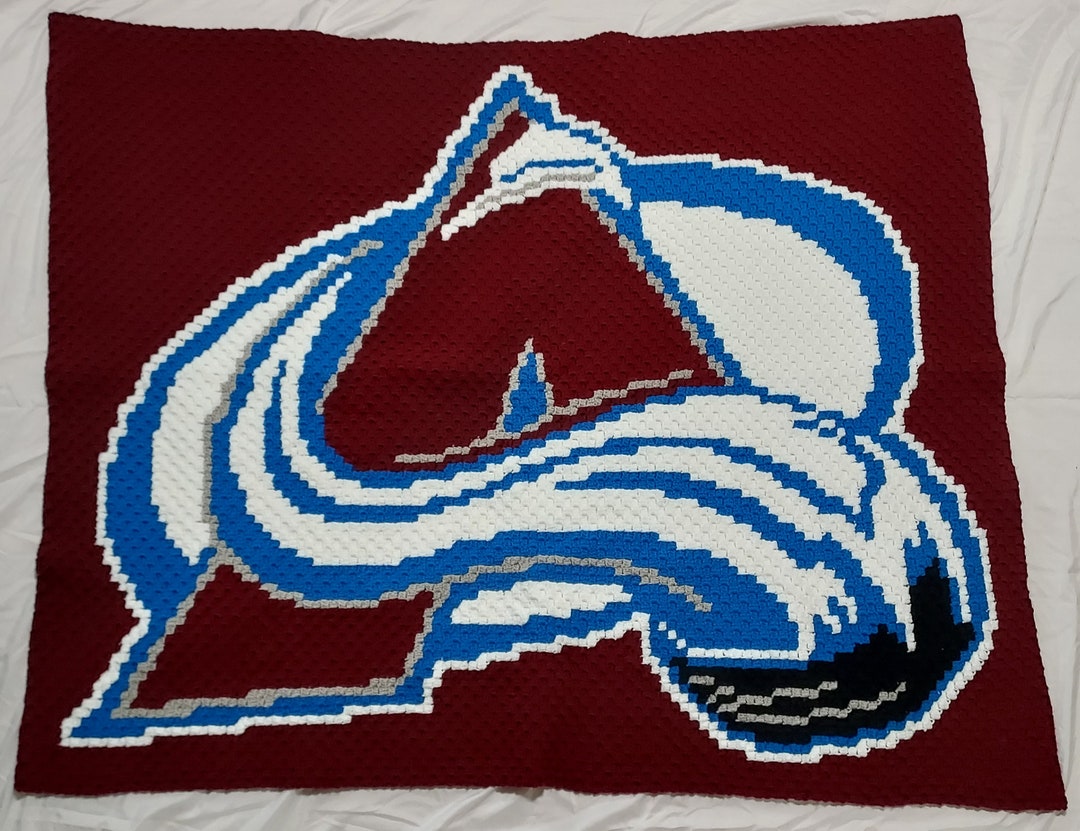 Colorado Avalanche C2C Blanket - Etsy