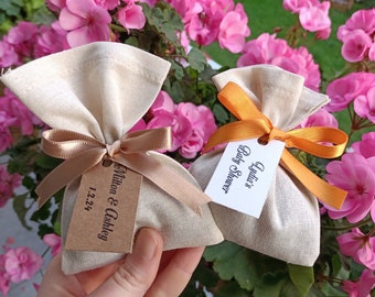 Personalized Wedding Favors Lavender Sachet Pouch, Bridal Shower Favors ...