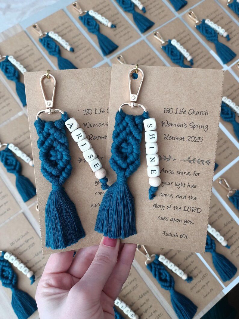 Personalized Bulk Macrame Name Keychain, Wholesale Macrame Keychain ...