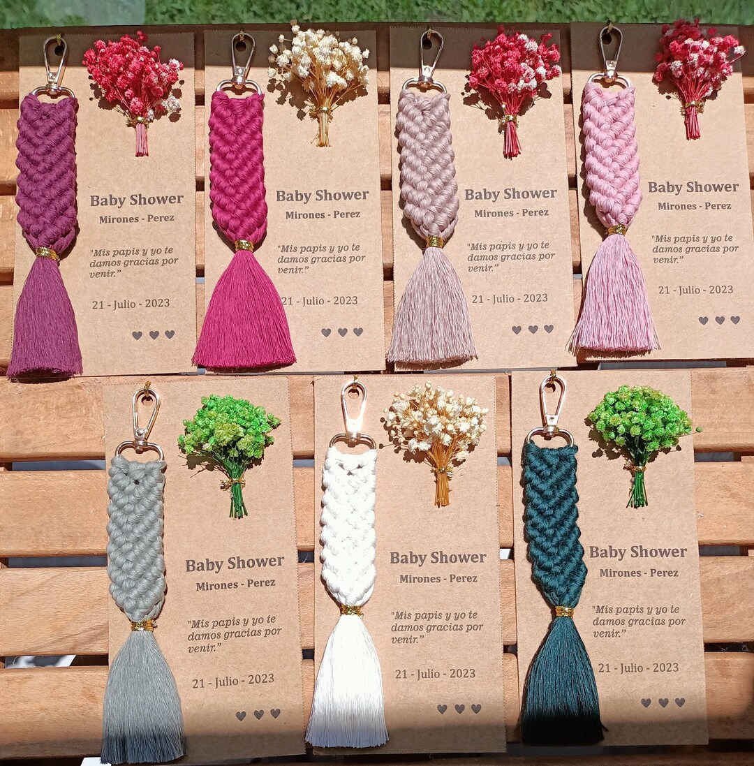 Boho Macrame Keychain, Baby Shower Gift , Birthday Party Gift , Baptism ...
