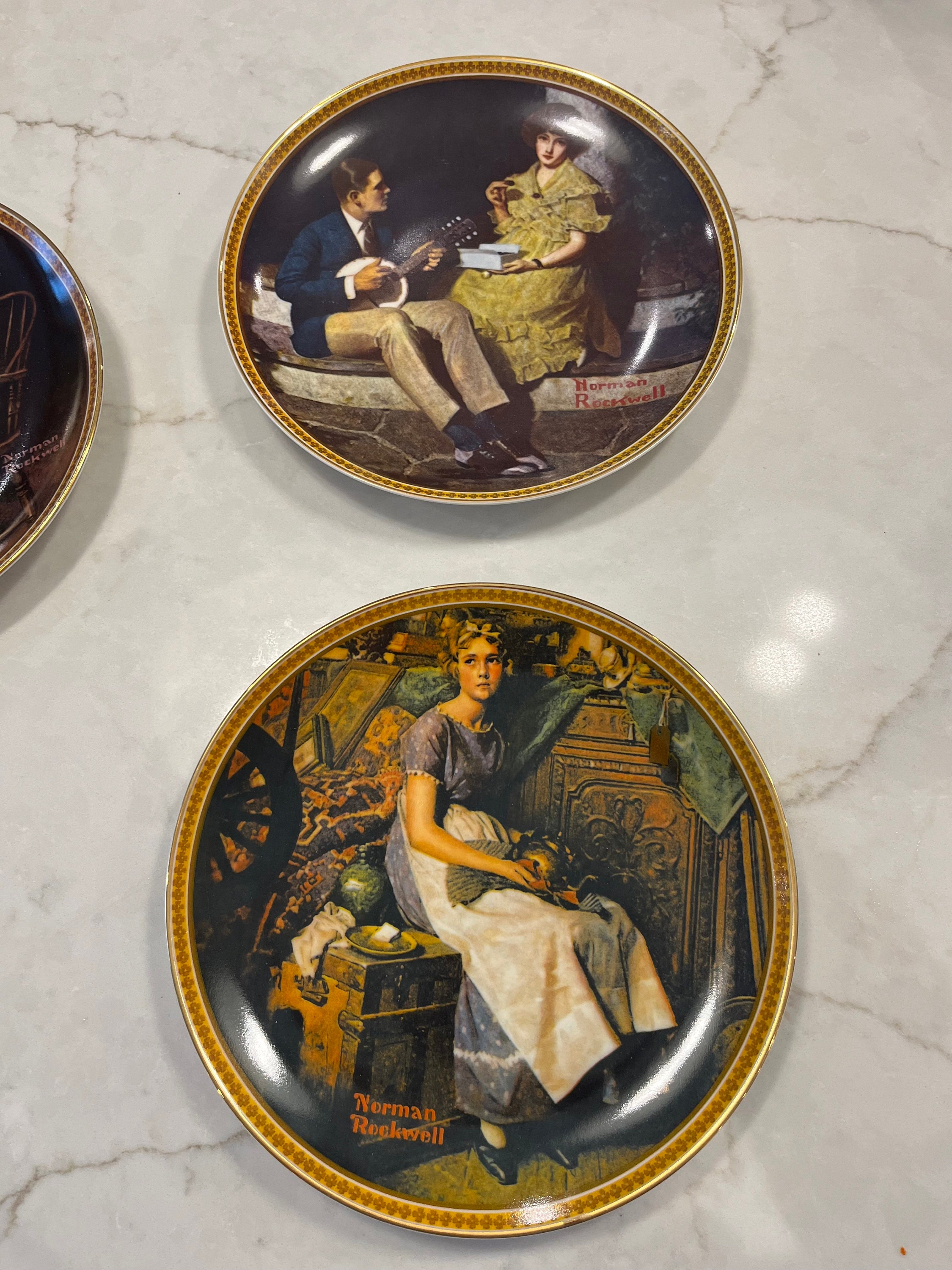 Norman Rockwell Plates (8) - Etsy