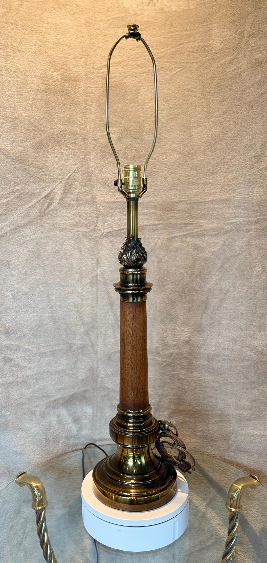 RARE Stiffle Co Wood Column Tabel Lamp - Etsy