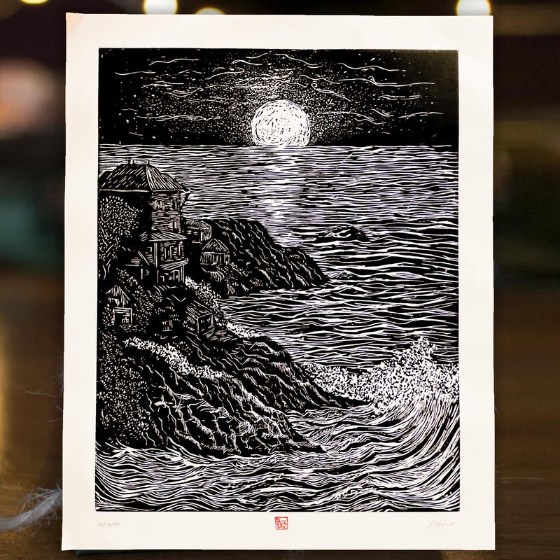 Woodcut Art - Etsy
