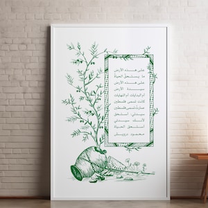 Mahmoud Darwish Poem, Digital Printable Art, Instant Download, Wall ...