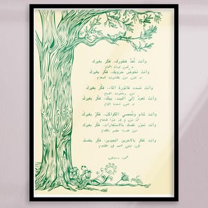 Mahmoud Darwish Poem in Arabic, Digital Printable Art, Instant Download ...
