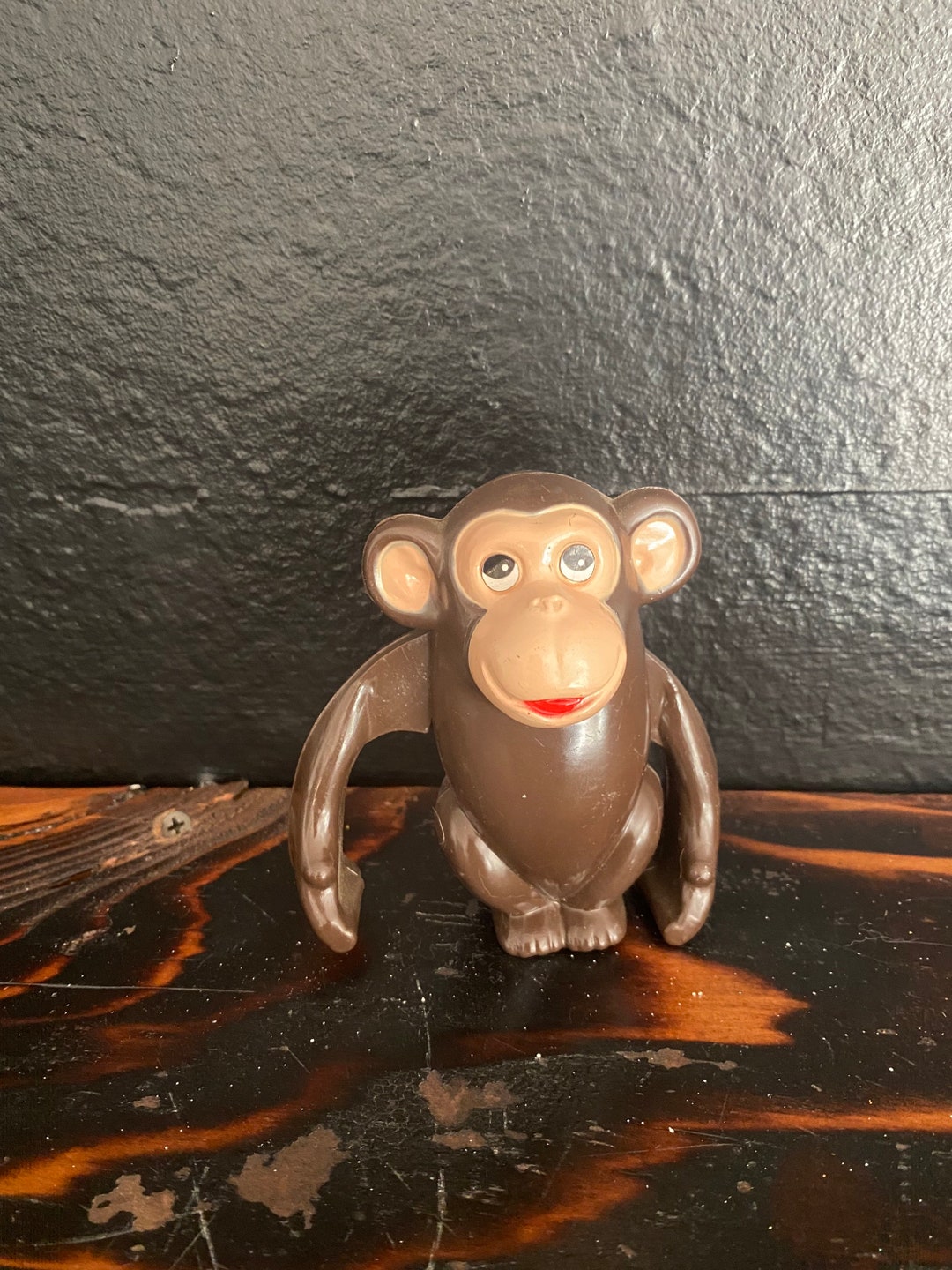 Vintage 80's Wind up Plastic Monkey Chimpanzee Toy Marcel Schurman San ...